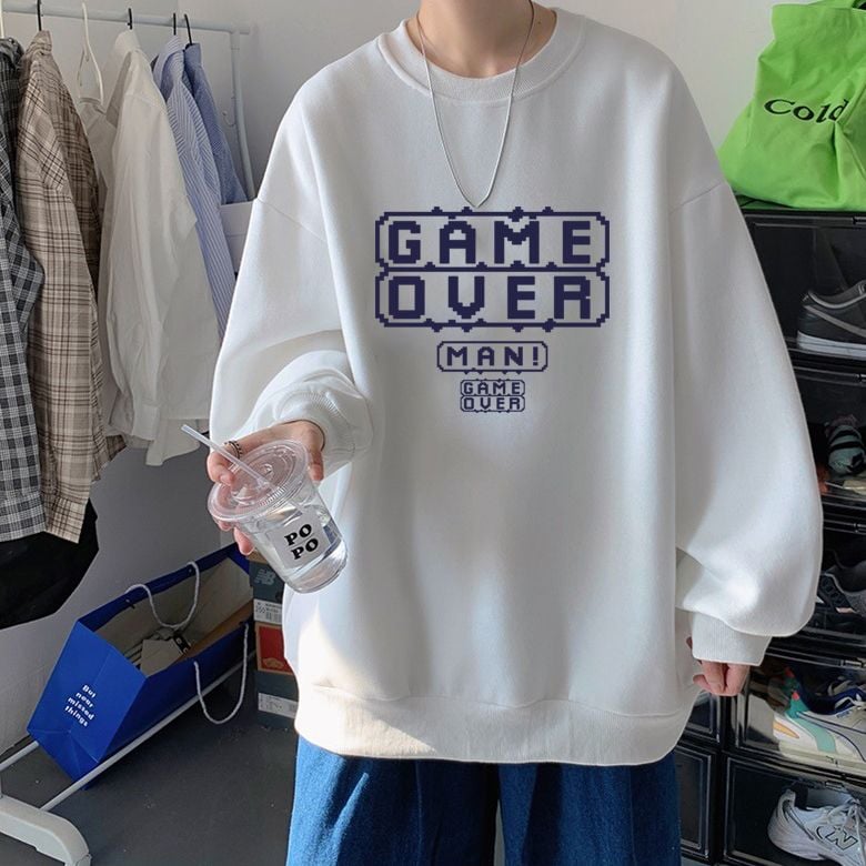 Sweater nỉ bông form rộng GAME OVER [4 màu] - Streetwear