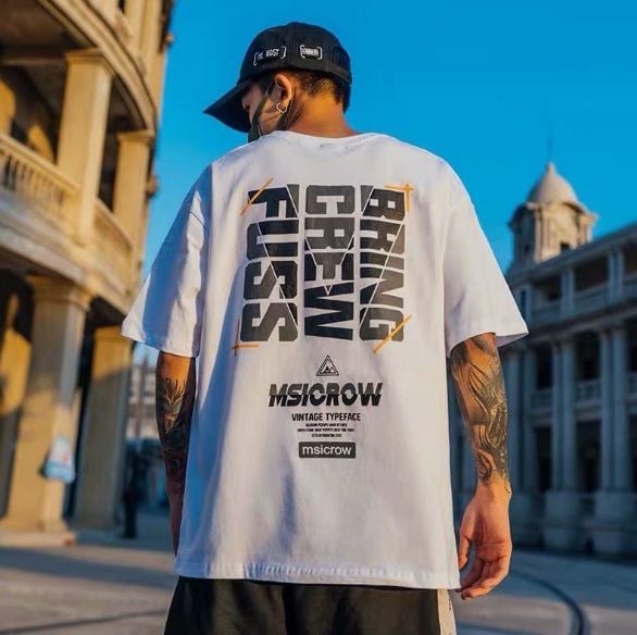 Áo thun tay lỡ form rộng Msicrow [2 màu] - Phong Boutique Streetwear