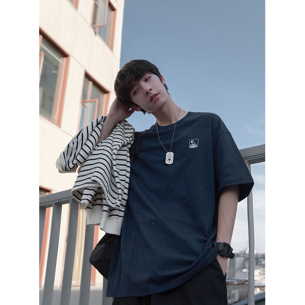 Áo thun tay lỡ form rộng Nhật lưng - Streetwear