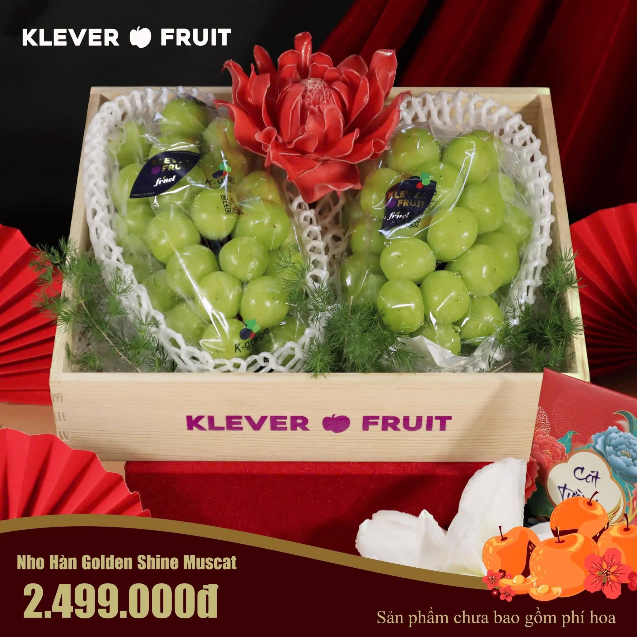 Hộp Quà Tết Dâu Tây Hàn Quốc VIP 840g - Quà Tặng Tinh Tế Dịp Xuân