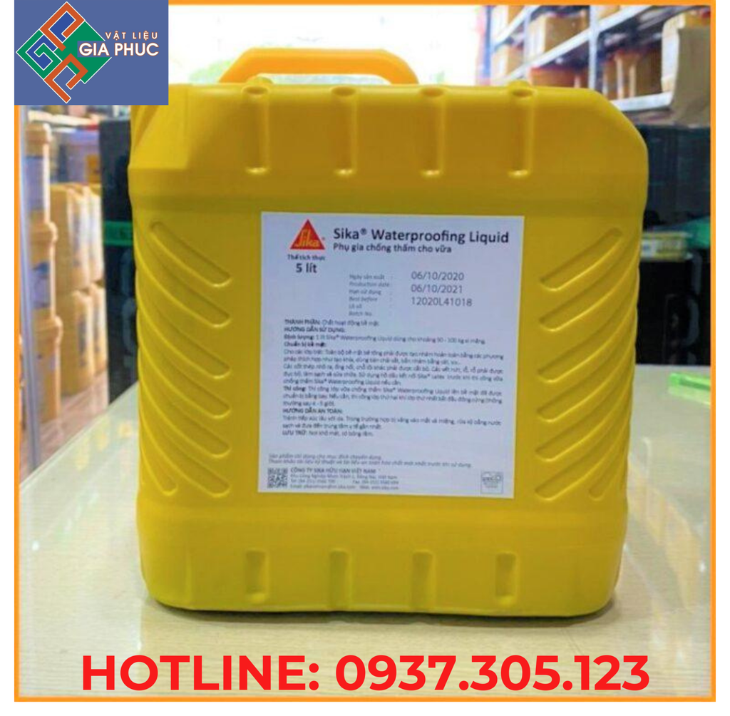 SIKA WATERPROOFING LIQUID 5L – VLXD GIA PHÚC