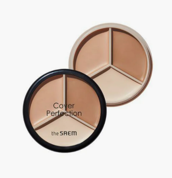 Bảng triệt sắc che khuyết điểm The Saem Cover Perfection Triple Pot Co ...