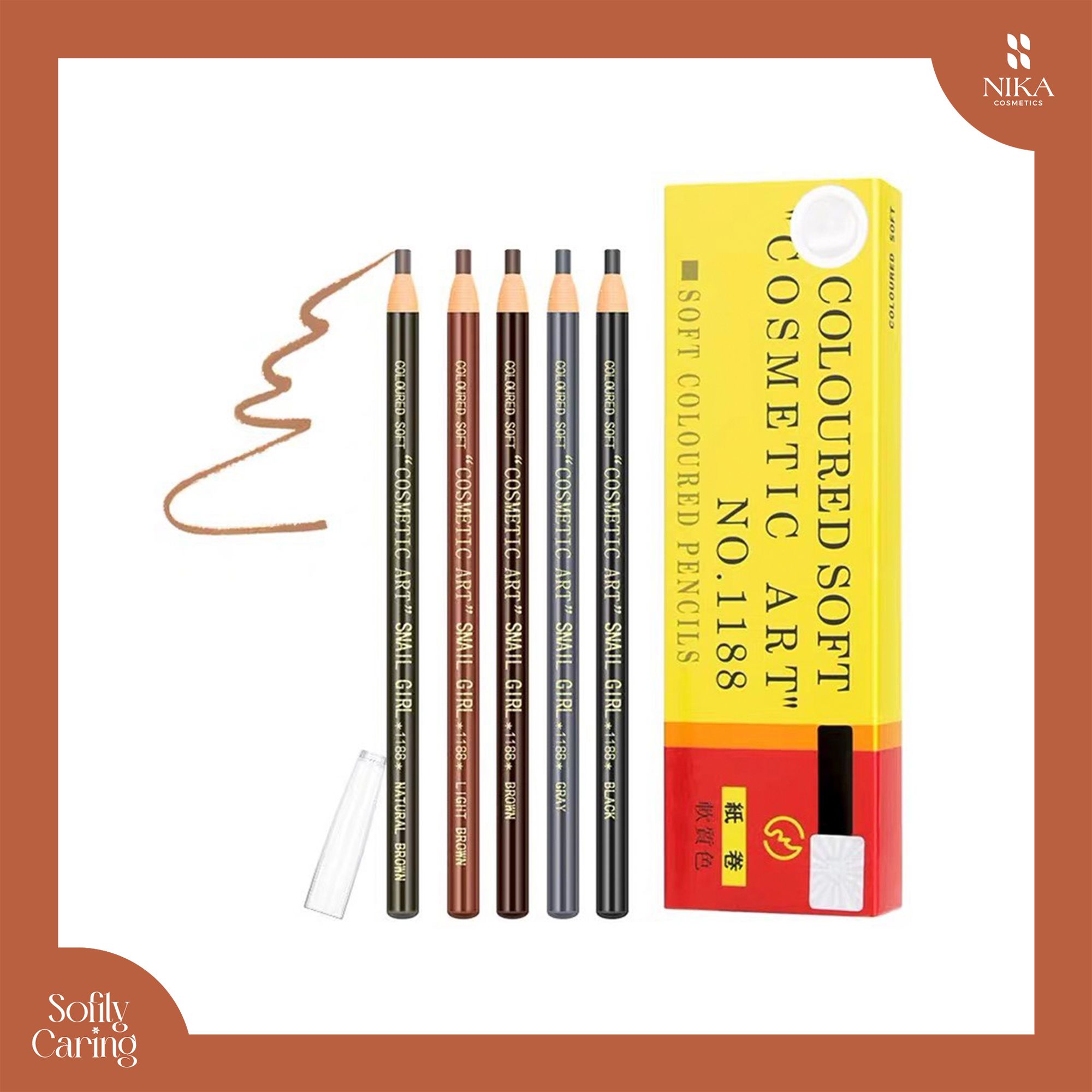 Chì Xé Coloured Soft Cosmetic Art Eyebrow Pencil – Nika Cosmetics