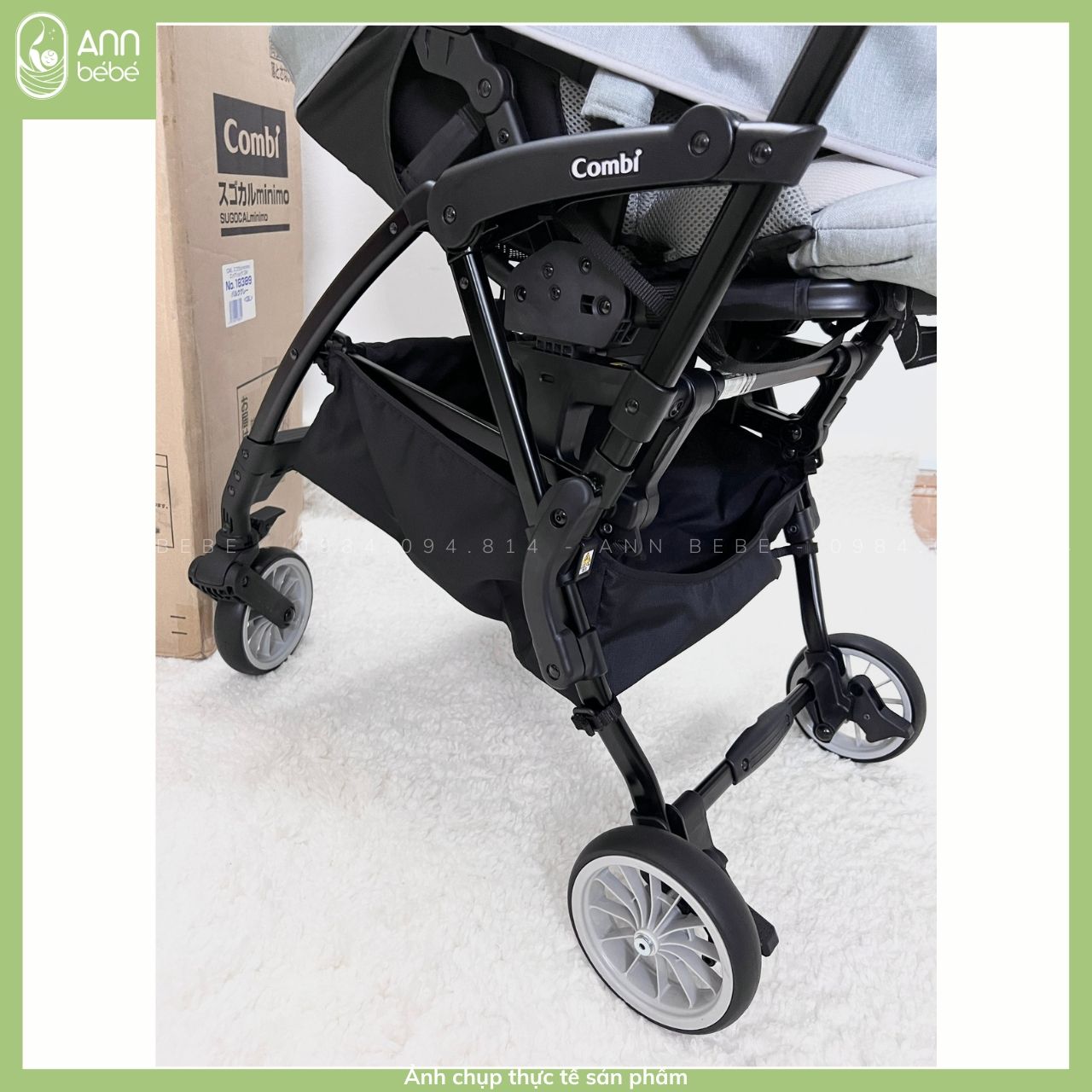 [CHÍNH HÃNG] Xe Đẩy COMBI SUGOCAL MINIMO FULLBOX - màu Xám | ANNBEBE – ANN BéBé