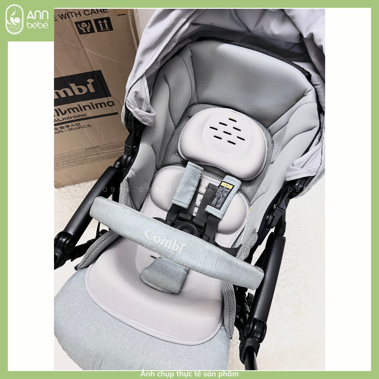 [CHÍNH HÃNG] Xe Đẩy COMBI SUGOCAL MINIMO FULLBOX - màu Xám | ANNBEBE – ANN BéBé