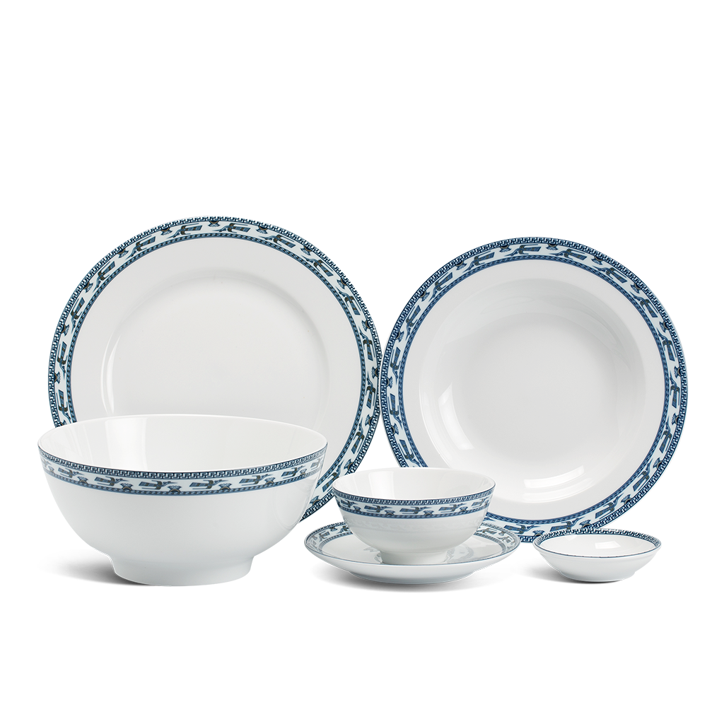 Bộ đồ ăn 36 sản phẩm - Jasmine - Chim Lạc Gốm sứ Minh Long