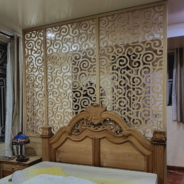 Vách ngăn phòng ngủ gỗ đẹp PN09 – NỘI THẤT NAM HẢI