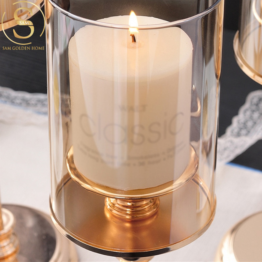 Set 3 Chân Nến Thủy Tinh Retage Cổ Điển Châu Âu Sang Trọng – MODENI