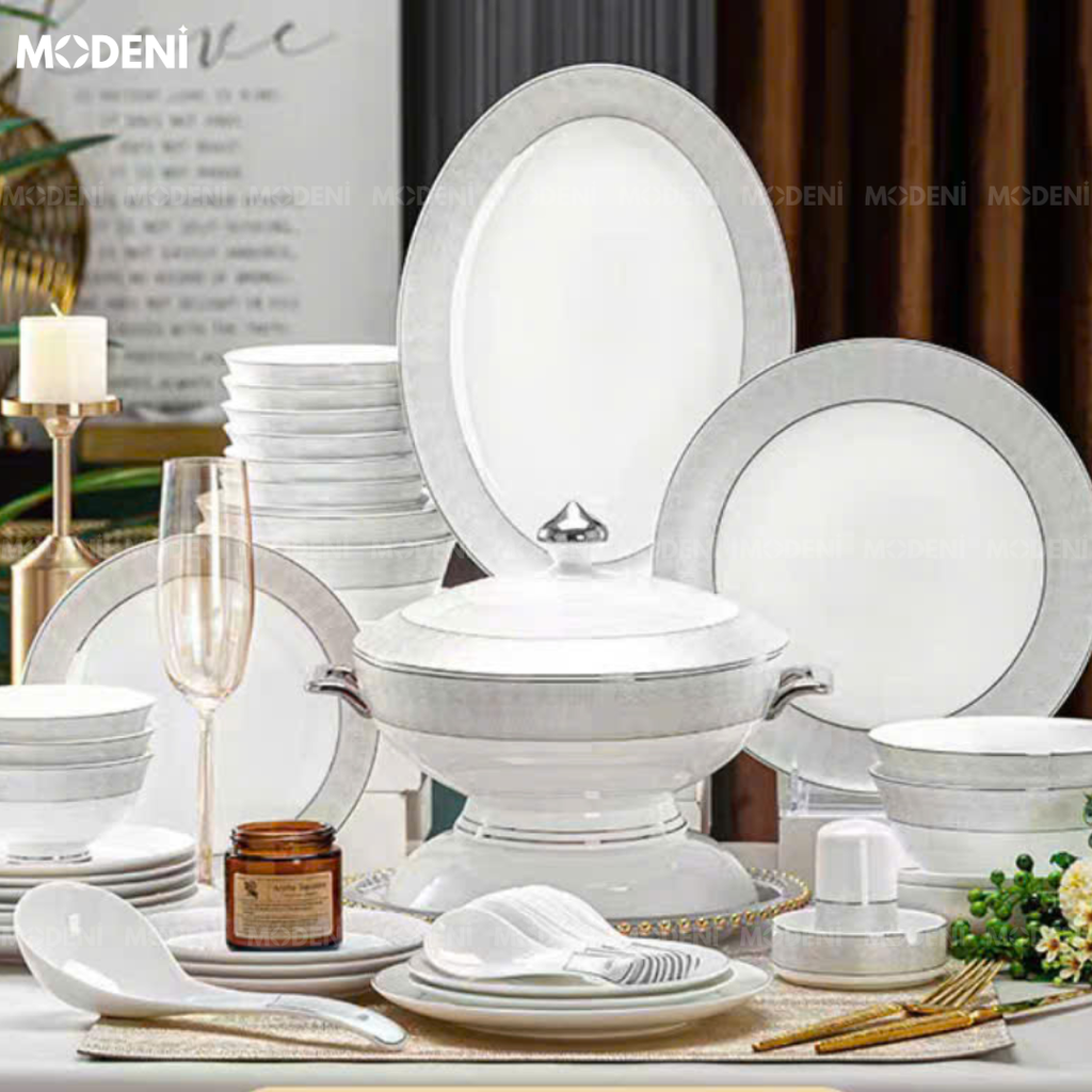 Bộ Tô Chén Đĩa Chén Sứ Xương Rachel Cao Cấp Sang Trọng – MODENI
