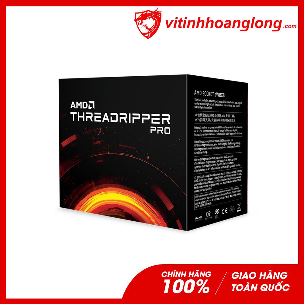 CPU AMD Ryzen Threadripper Pro 3995WX (4.2 GHz, 64 Nhân 128 Luồng, Cac