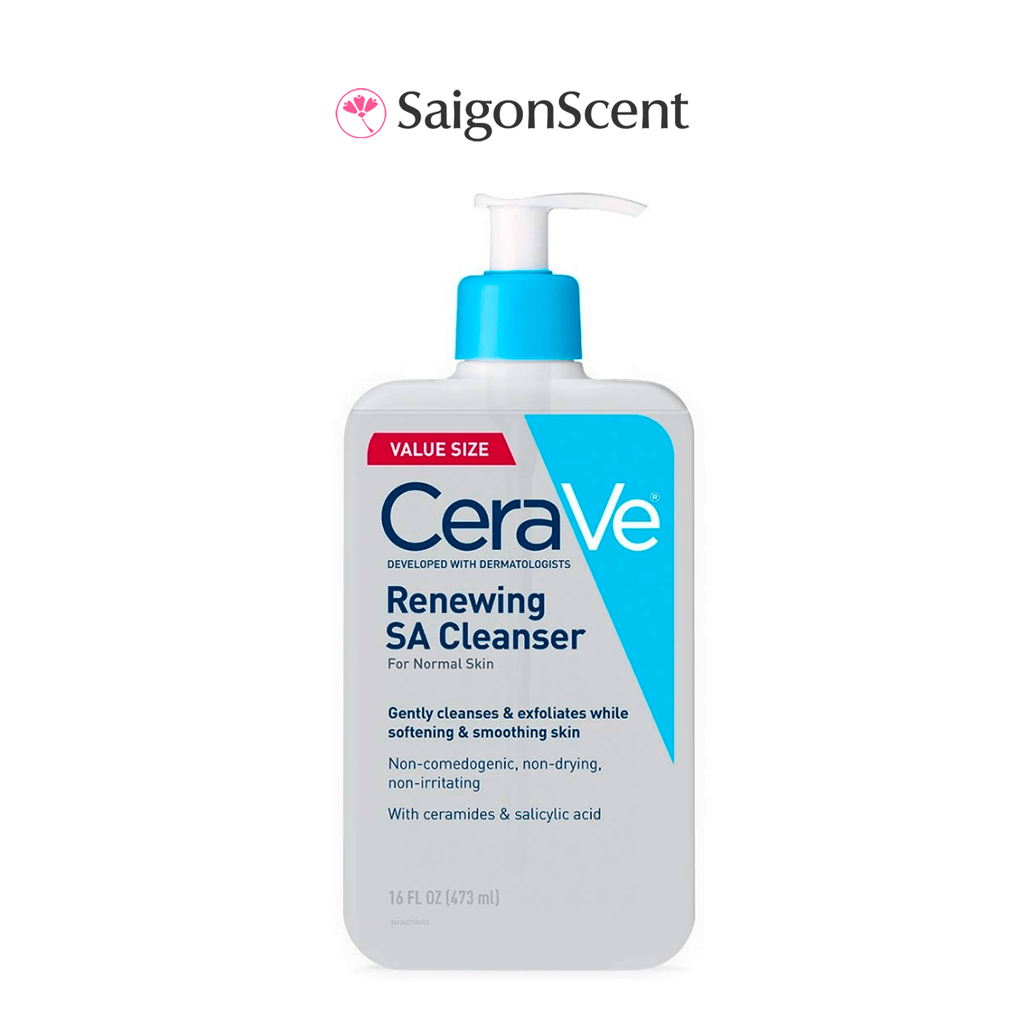 Sữa rửa mặt da dầu mụn Cerave Renewing SA Cleanser 473mLSữa rửa mặt da ...