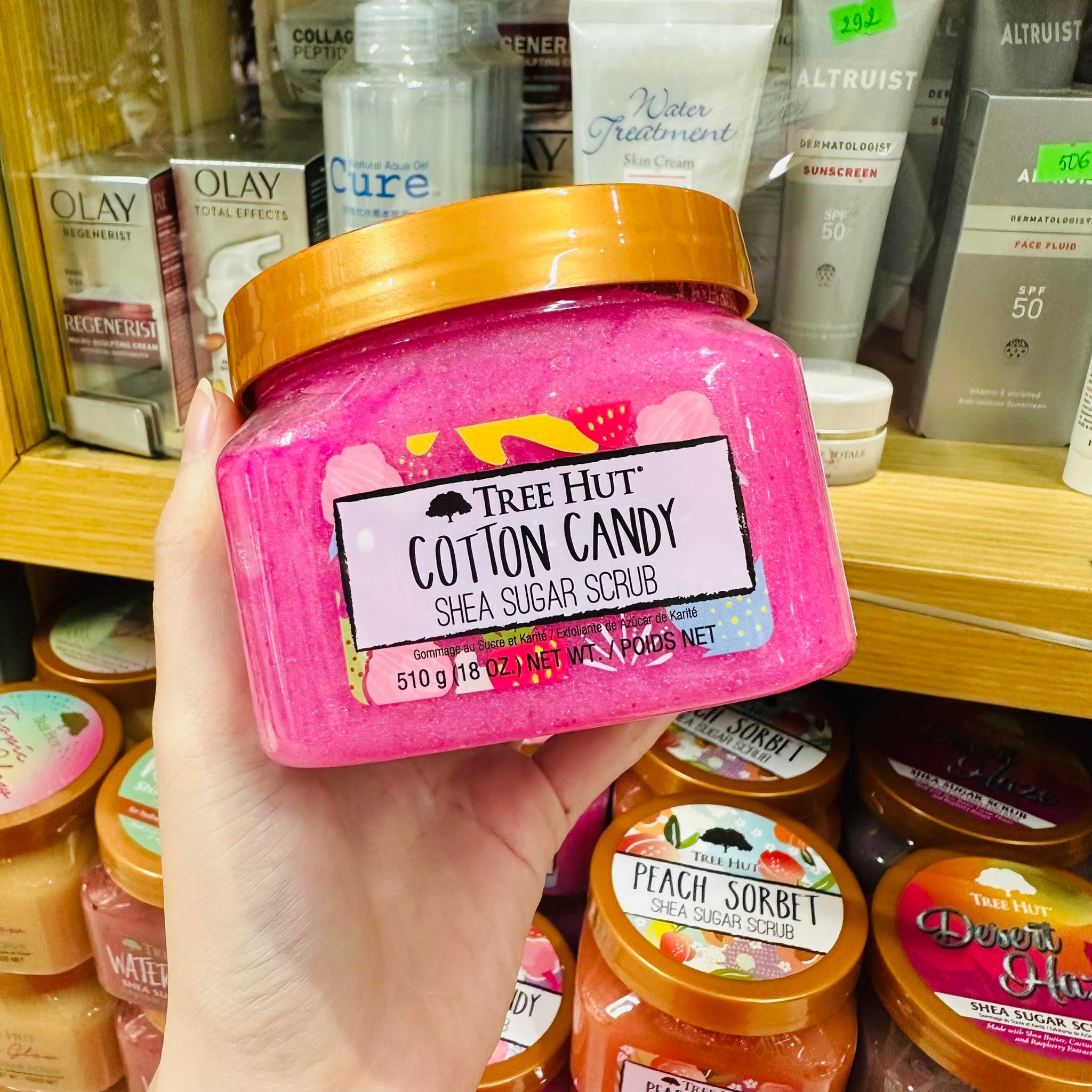 Tẩy tế bào chết cơ thể hương kẹo ngọt Tree Hut Shea Sugar Scrub COTTON ...