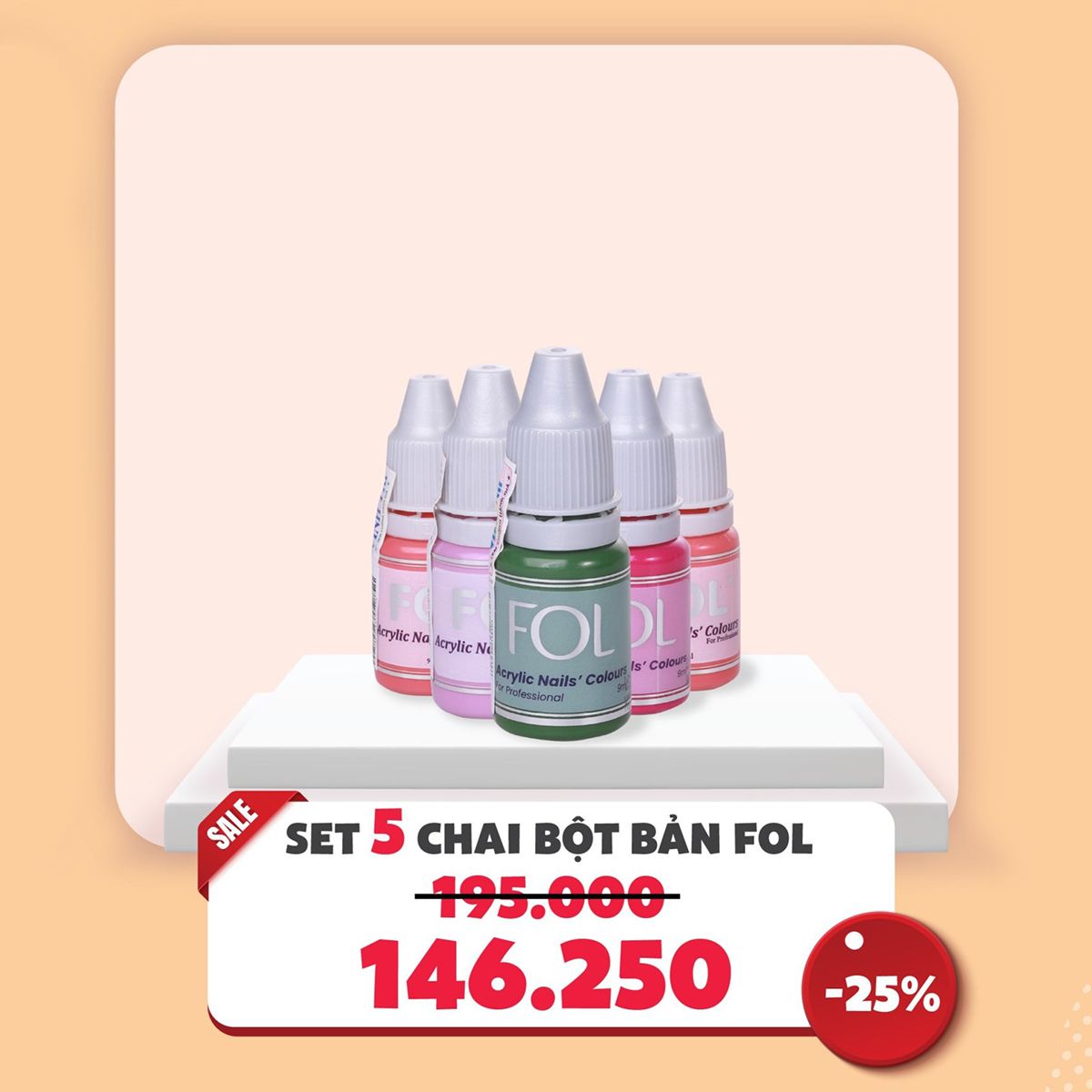 Set 5 chai bột Bản FOLSet 5 chai bột Bản FOL – Vĩnh Trí Beauty