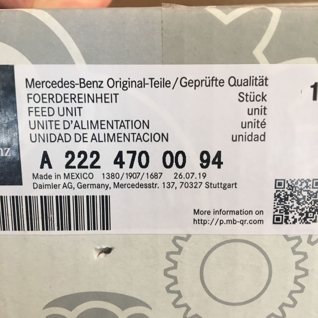 Bơm xăng (nhiên liệu) xe Mercedes S63 AMG, S65 AMG W222- 2224700094 ...