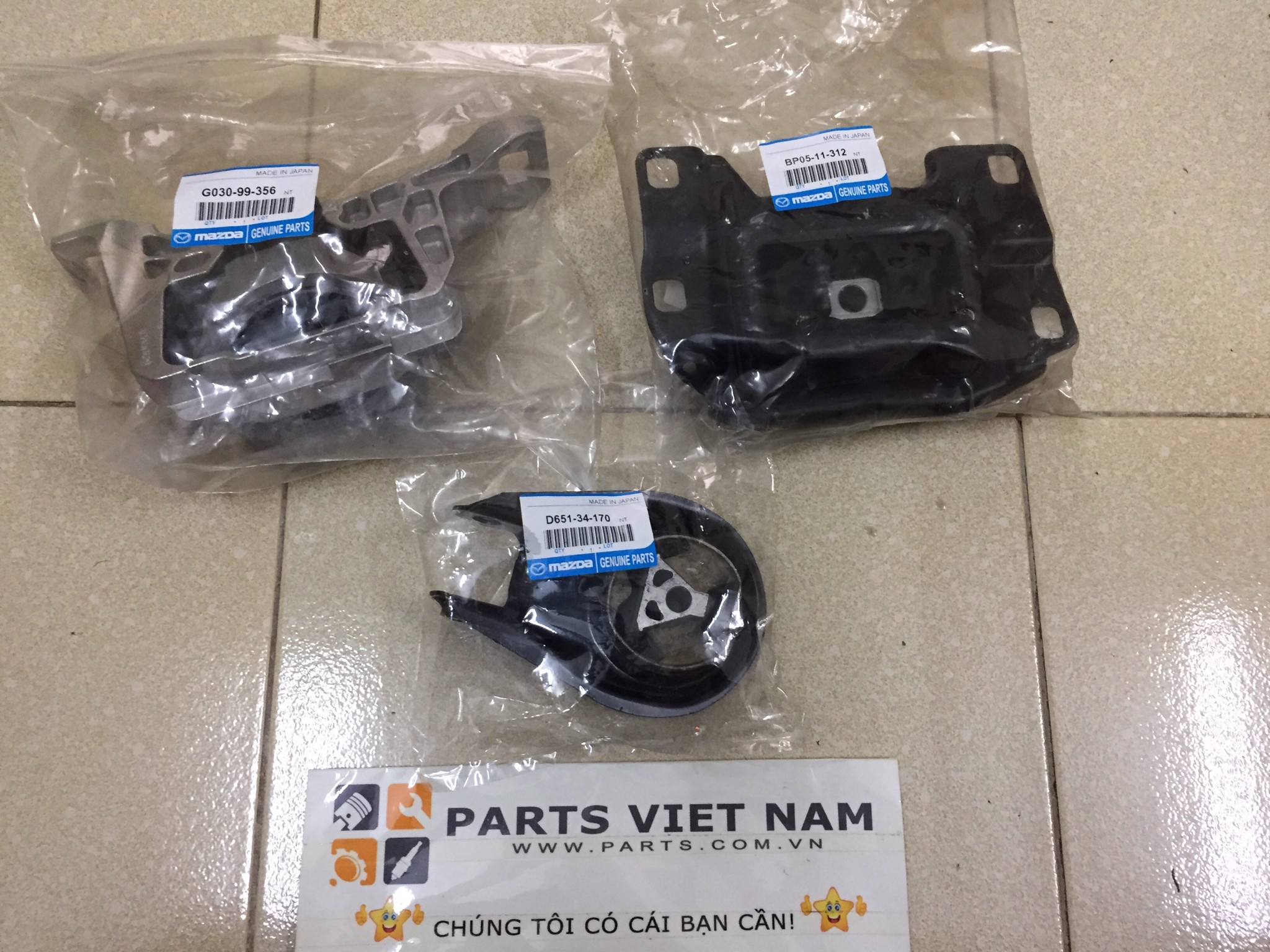 BỘ CHÂN MÁY MAZDA 3 ĐỜI 2004-2010 D65134170, G03099356, BP0511312 ...