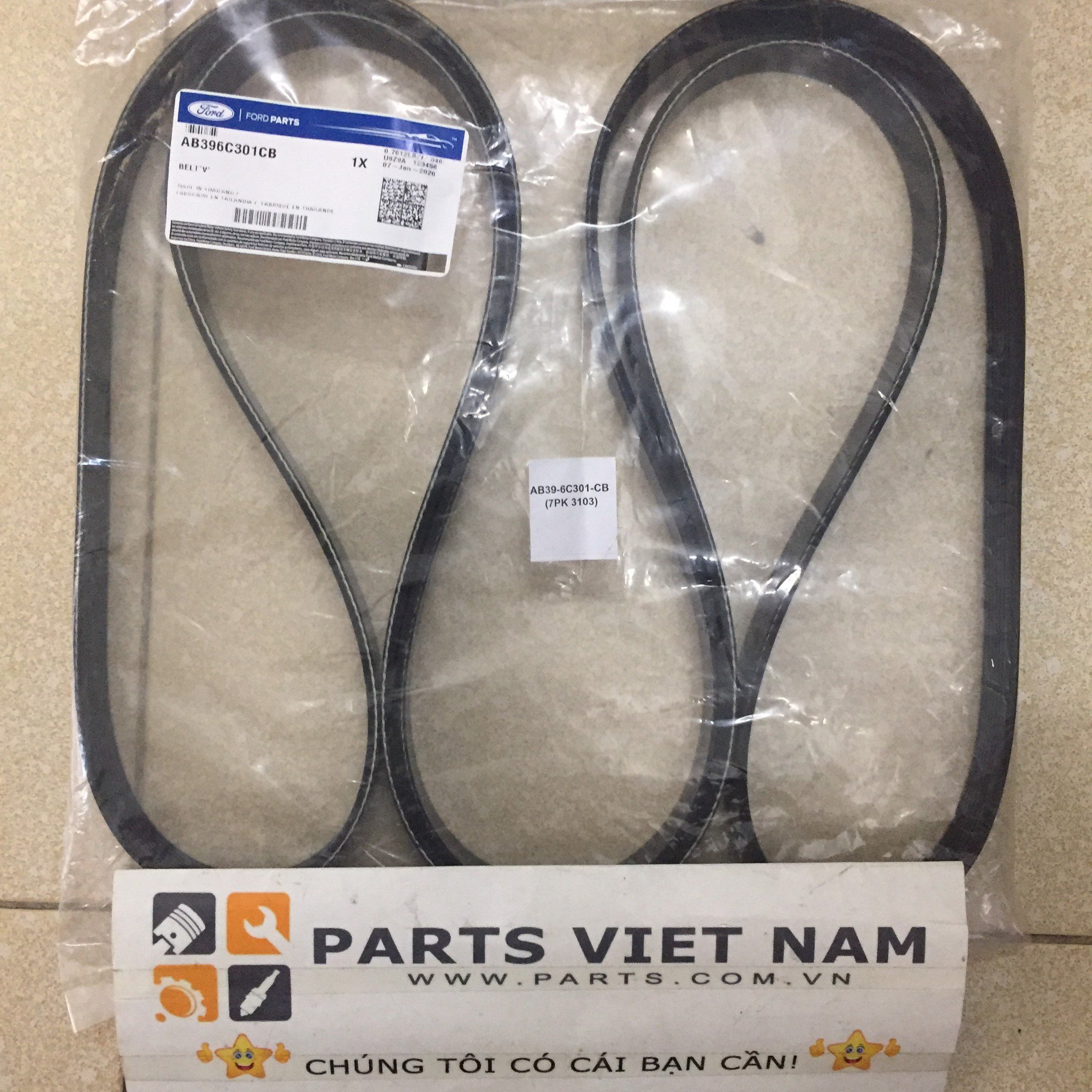 DÂY CUROA TỔNG 7PK3103 FORD RANGER WILDTRAK 3.2 AB39-6C301-CB, AB396C ...