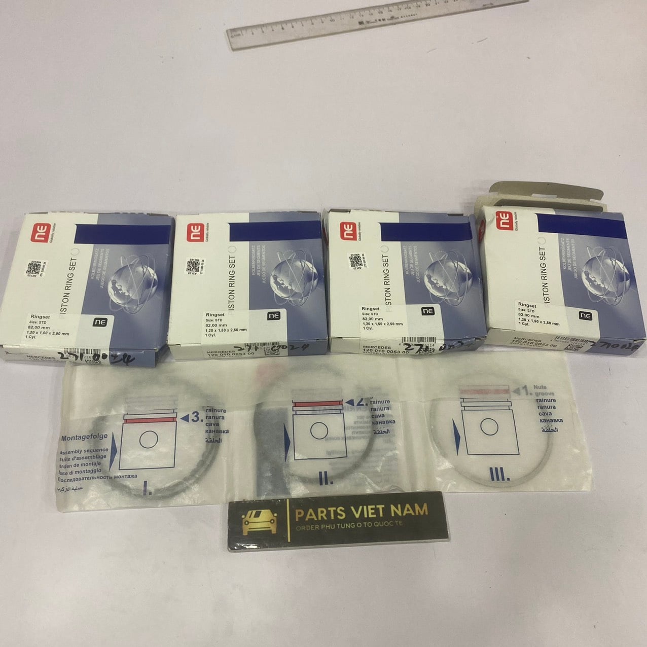 Xéc măng Mercedes C180, C250, SLK250, W204, E200, E250, E300, E350 W21 ...