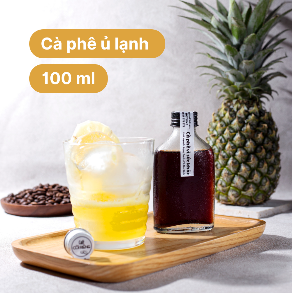Cà phê Cold Brew pha sẵn đóng chai thủy tinh 100ml – 23 Độ Coffee