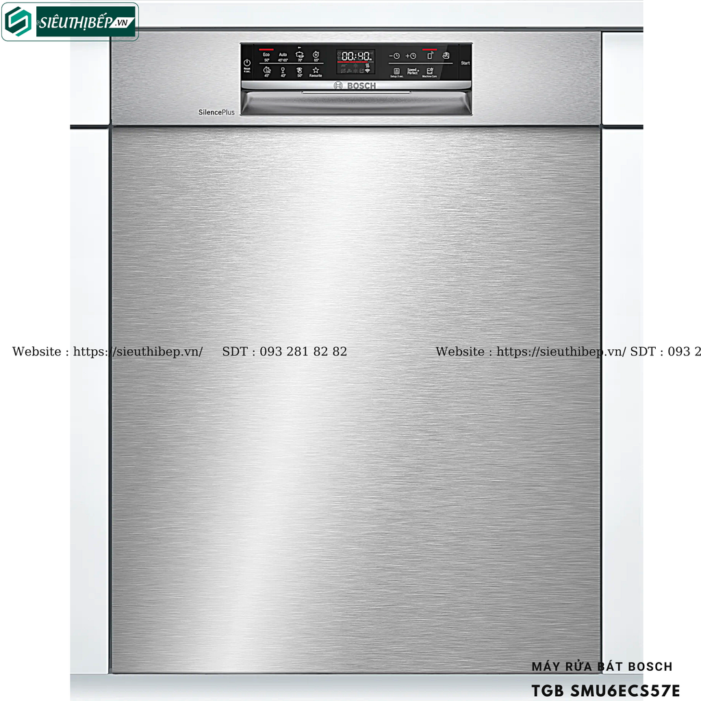 Máy rửa bát âm bán phần Bosch TGB SMU6ECS57E - Serie 6