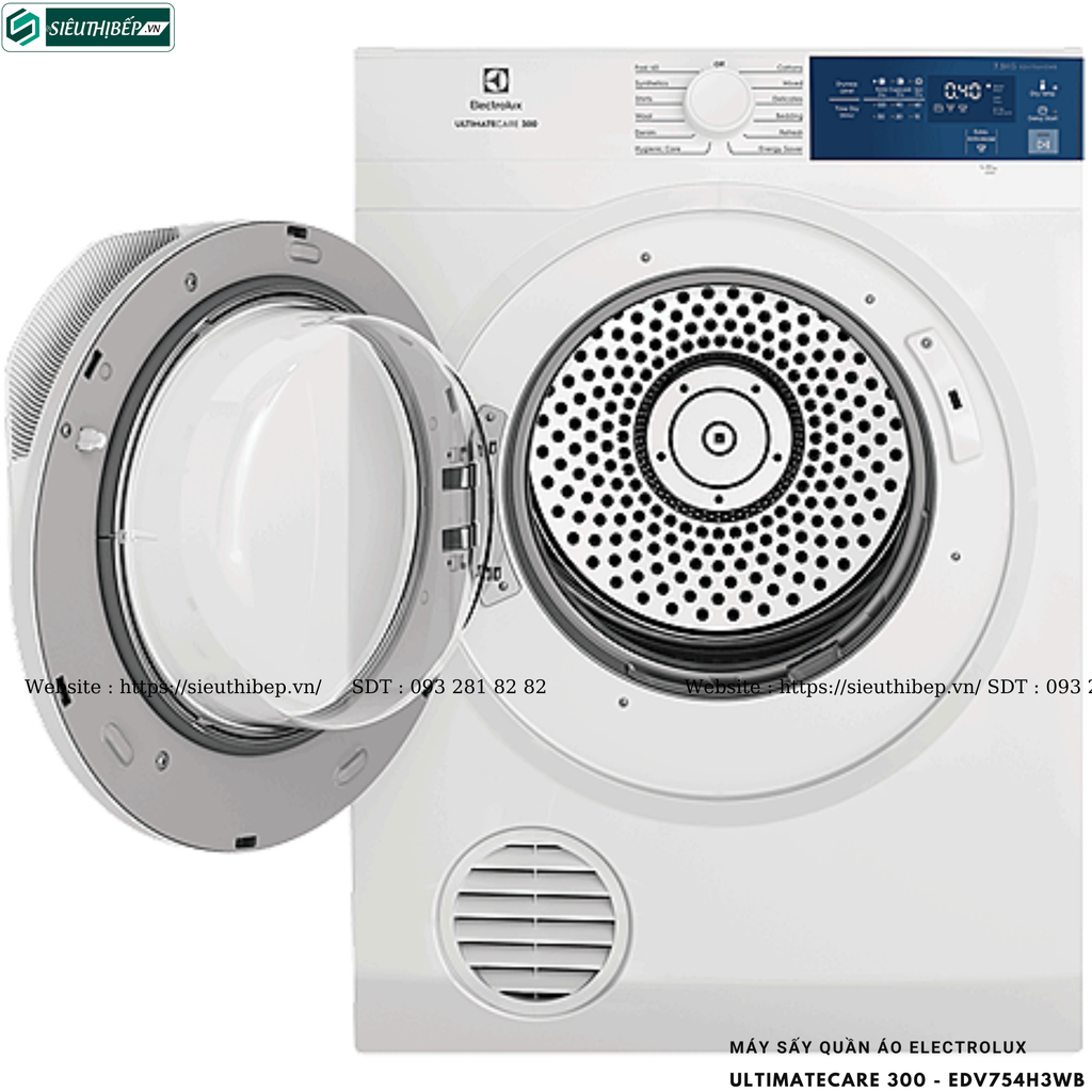 Máy sấy quần áo Electrolux UltimateCare 300 - EDV754H3WB (7.5KG)