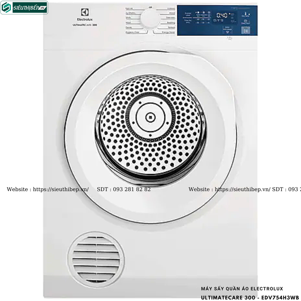 Máy sấy quần áo Electrolux UltimateCare 300 - EDV754H3WB (7.5KG)
