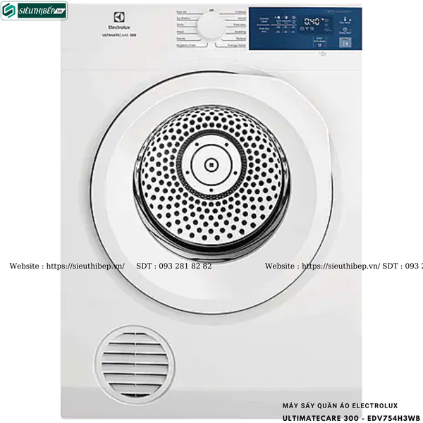 Máy sấy quần áo Electrolux UltimateCare 300 - EDV754H3WB (7.5KG)