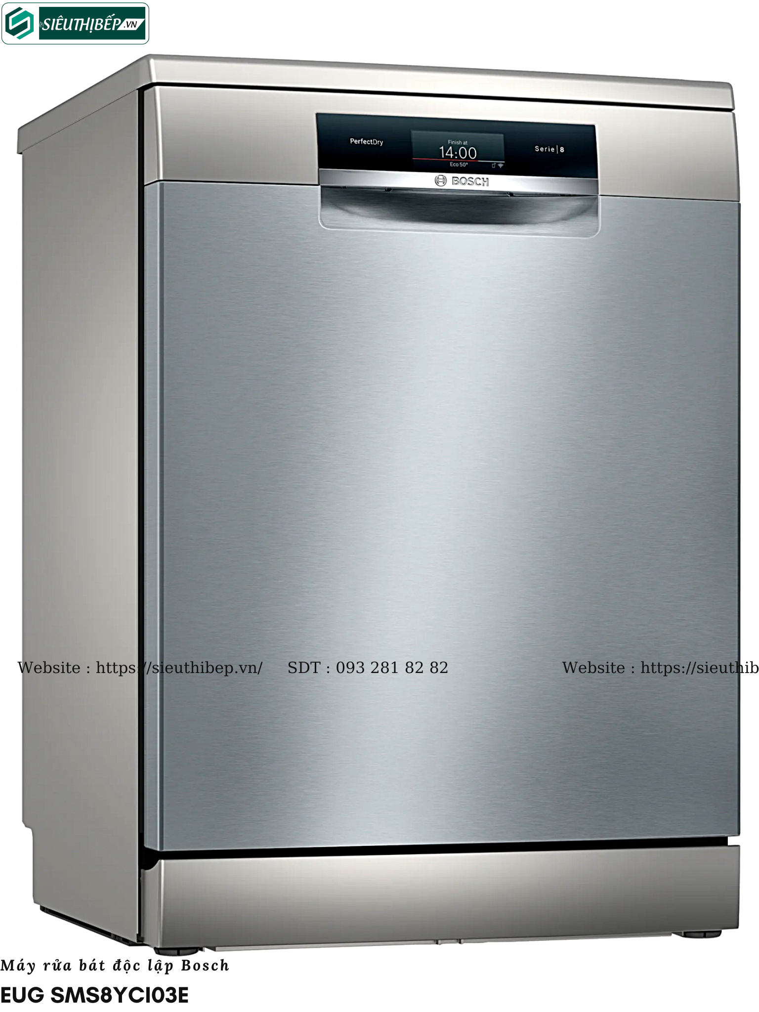 Máy rửa bát độc lập Bosch EUG SMS8YCI03E - Serie 8