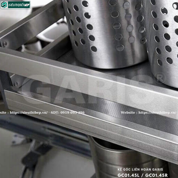 Kệ góc liên hoàn Garis GC01.45L / GC01.45R (Nan tạo hình dạng hộp)