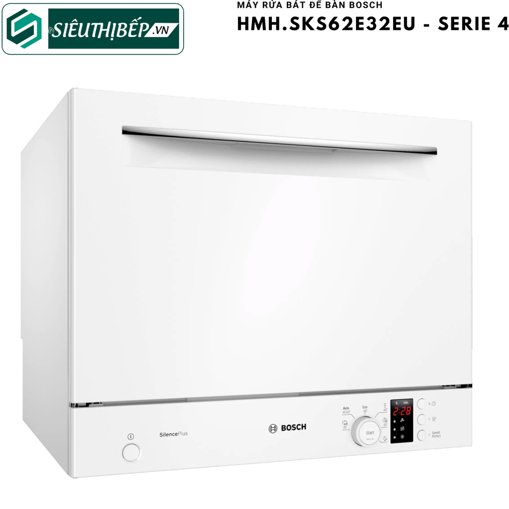 Máy rửa bát nhỏ Bosch HMH SKS62E32EU - Serie 4 (Để bàn - 6 bộ đồ ăn ch