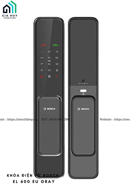 Khóa điện tử Bosch EL 600 EU BLACK/EL 600 EU AMBER GOLD/EL 600 EU GRAY