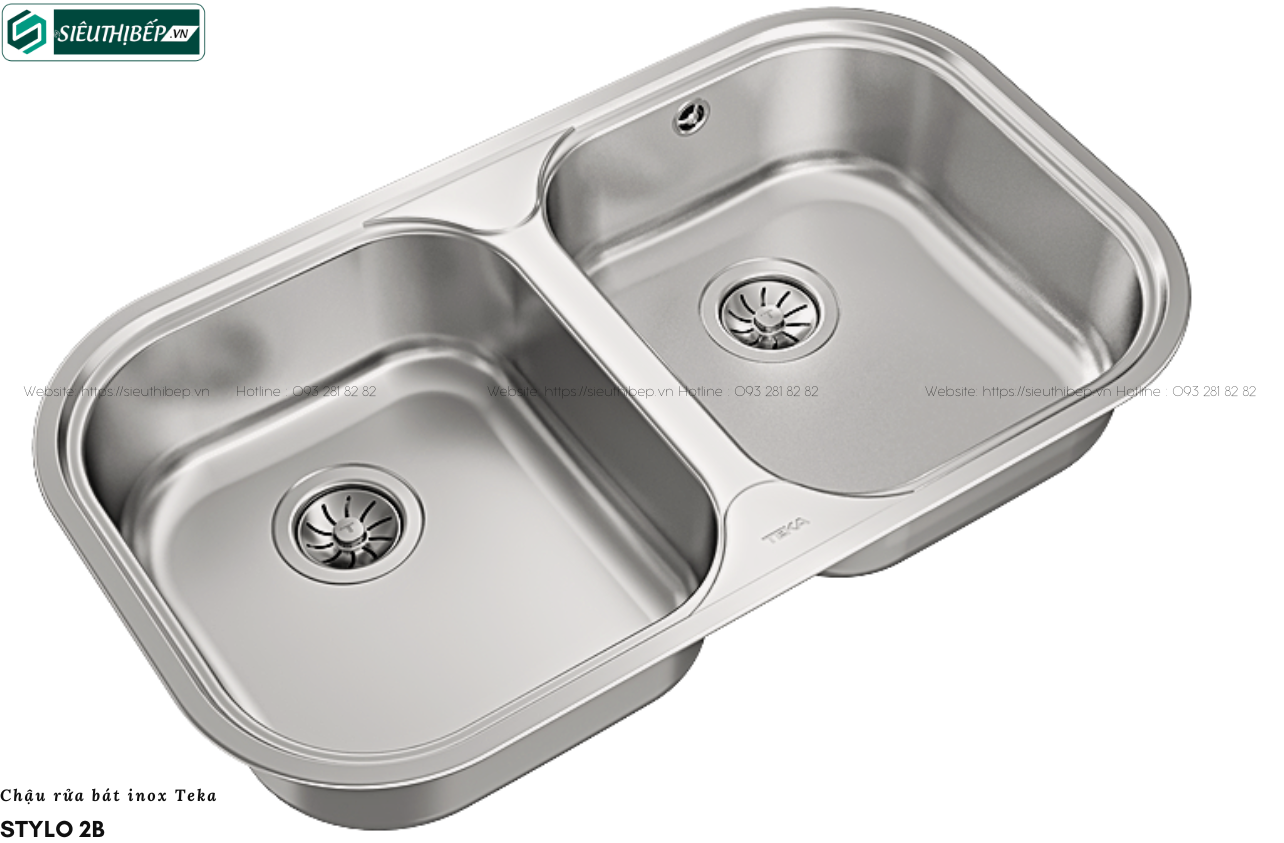 Chậu rửa bát inox Teka STYLO 2B - Made in Spain