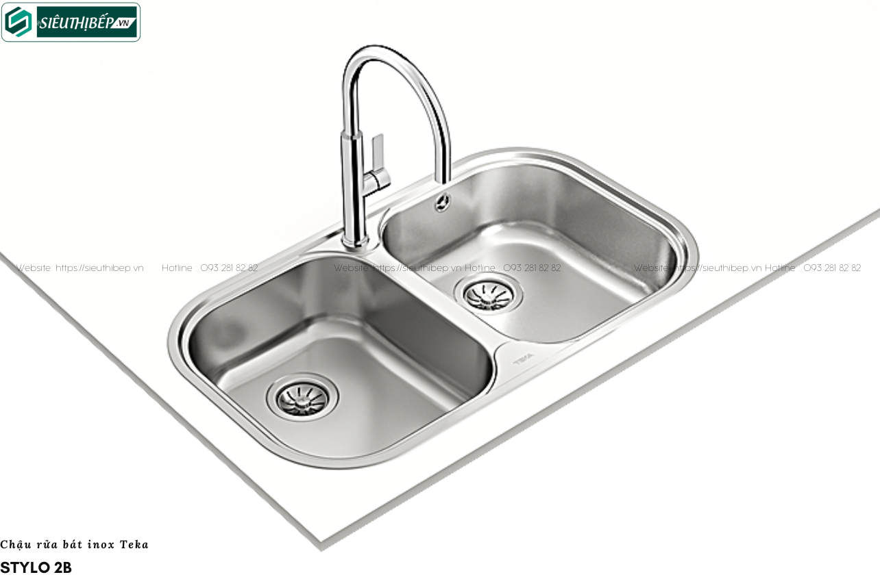 Chậu rửa bát inox Teka STYLO 2B - Made in Spain