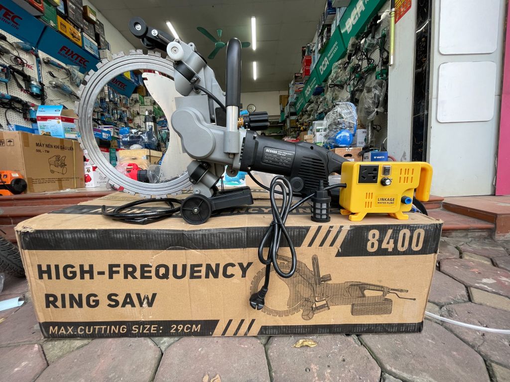 Máy cắt bê tông vòng AC8400 High Frequency Ring Saw, Máy cắt đĩa vòng – Tổng kho điện máy Hoàng Minh