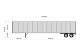 Revit Family: 52 Feet Container Wedge Trailer With Dimension – BIM MONO