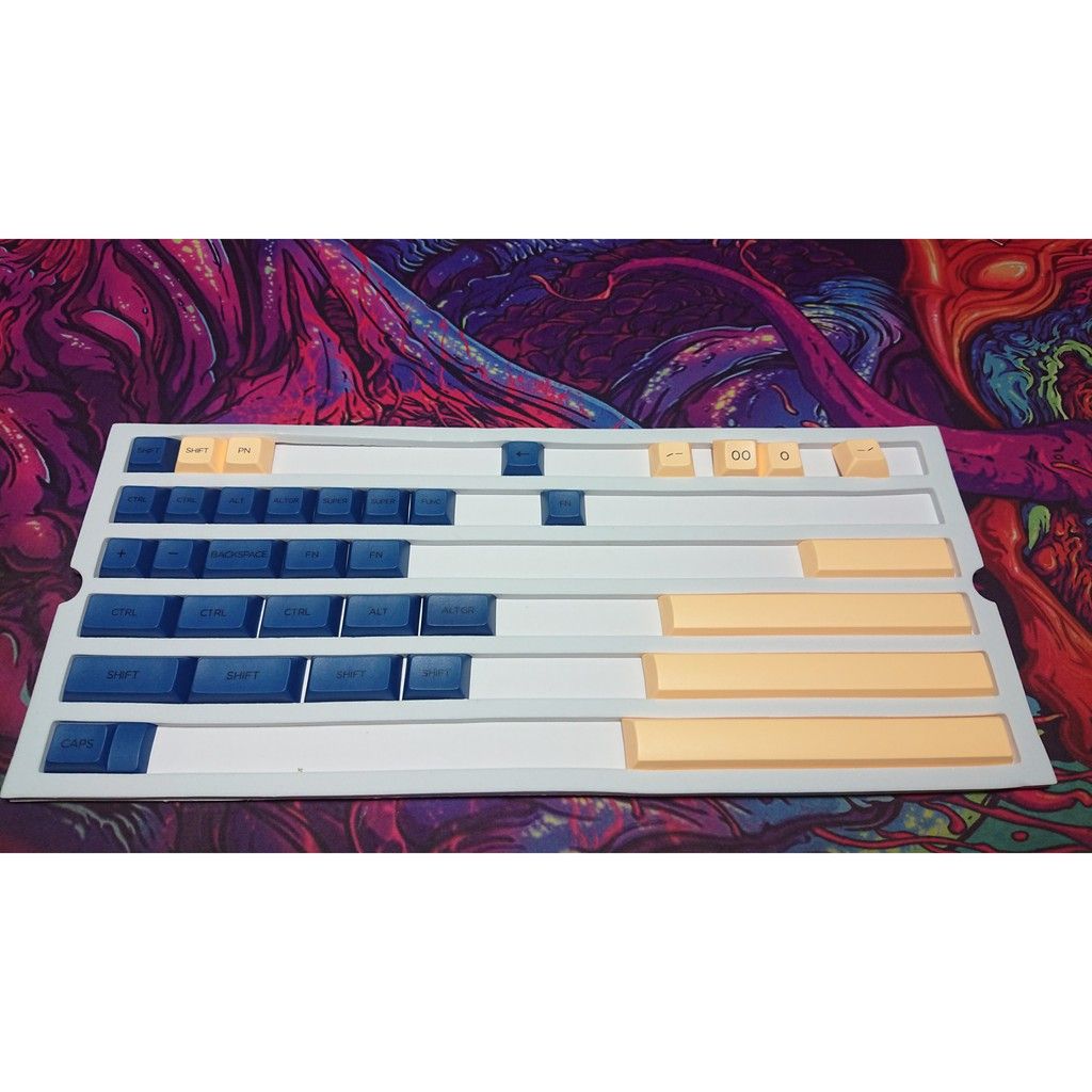 Set Keycap DSA Yellow Blue 145 – The Keebs Store