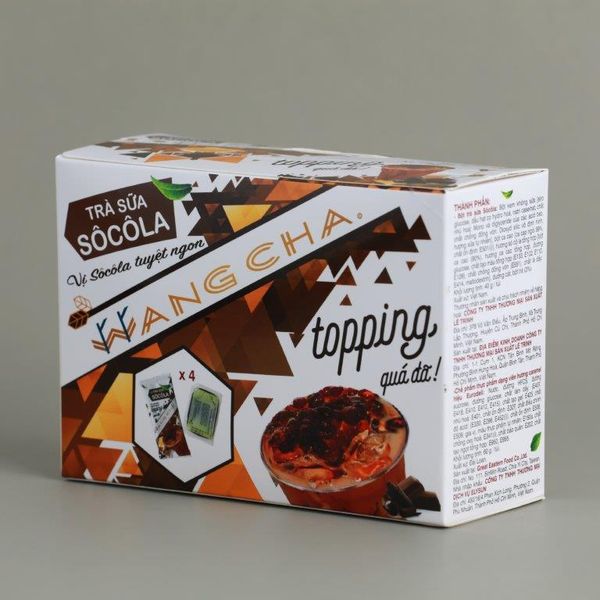 Trà Sữa Tự Pha, Trà Sữa Tiện Lợi WangCha Vị Socola Hộp 400gr Lê Trình