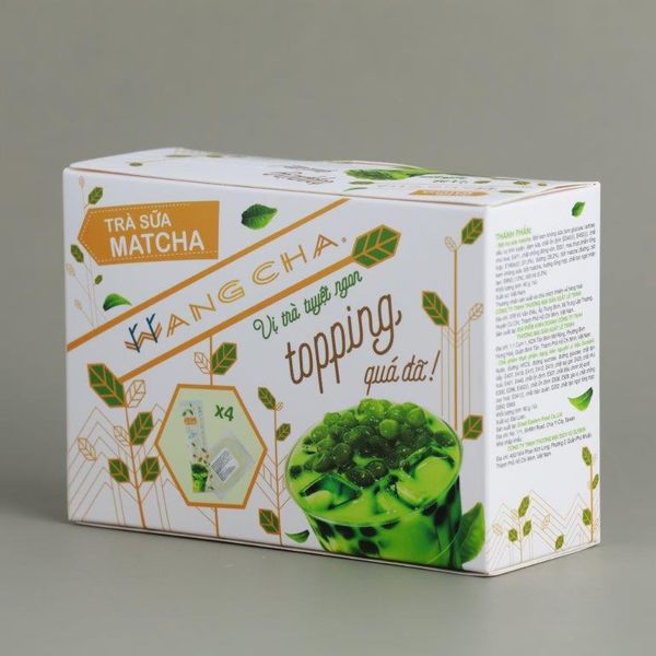 Trà Sữa Tự Pha, Tiện Lợi Wangcha Vị Matcha Hộp 400gr Lê Trình