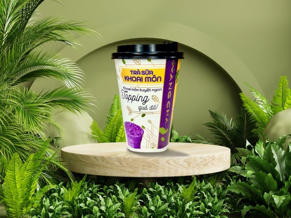 Trà Sữa Tự Pha, Tiện Lợi Wangcha Vị Khoai Môn Dạng Ly 100gr Lê Trình