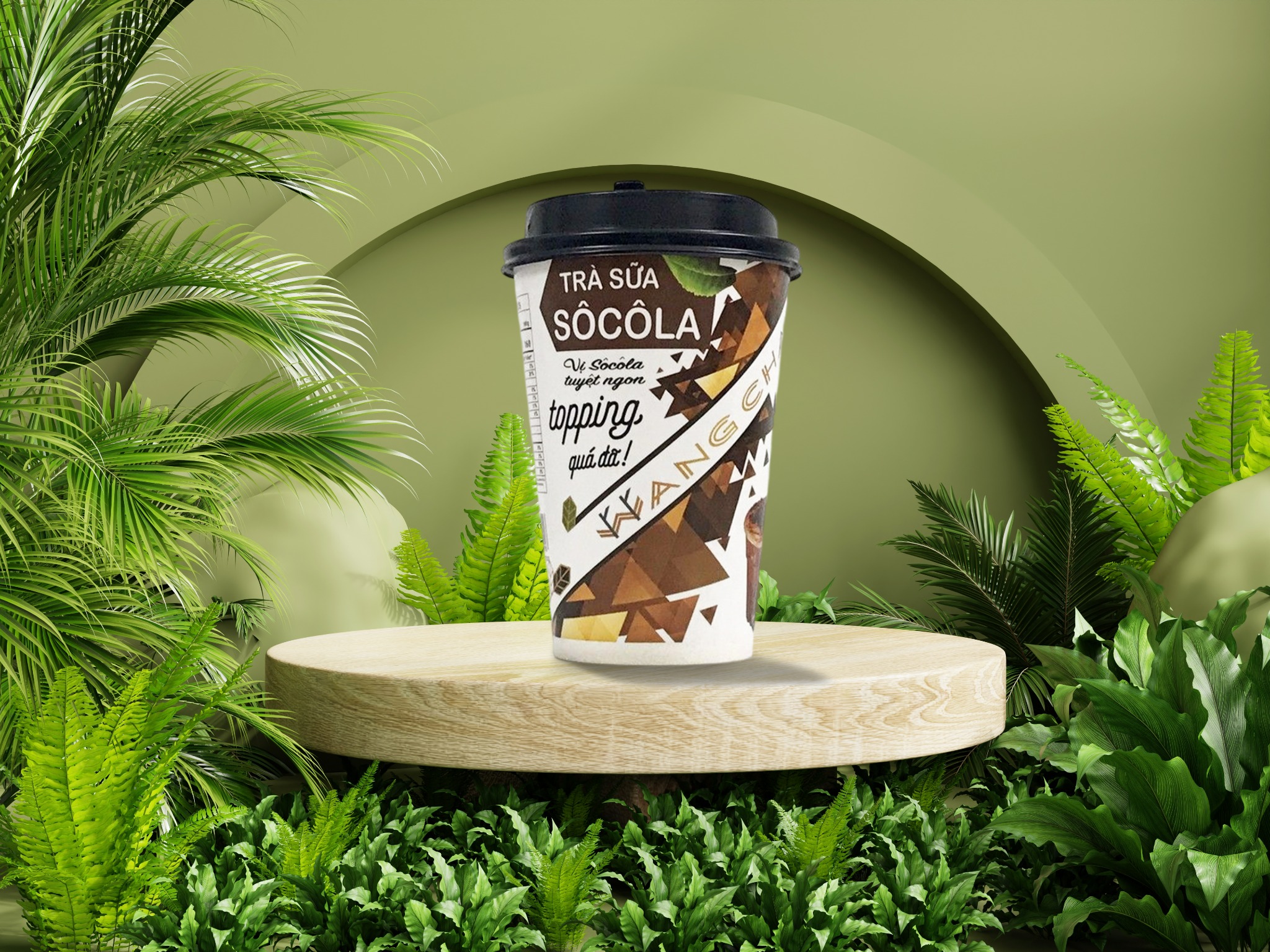 Trà Sữa Tự Pha, Tiện Lợi Wangcha Vị Socola Ly 100gr Lê Trình