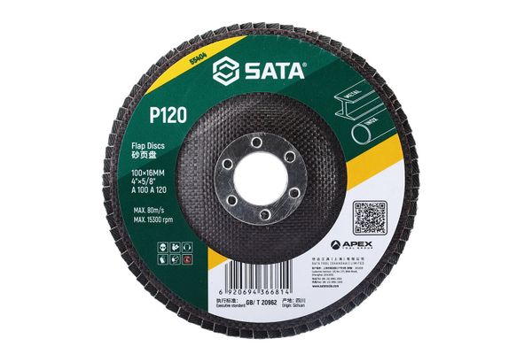 Đĩa Flap 100×P120×16MM SATA / Flap Discs 100×P120×16MM – Vật Tư Sài Gòn