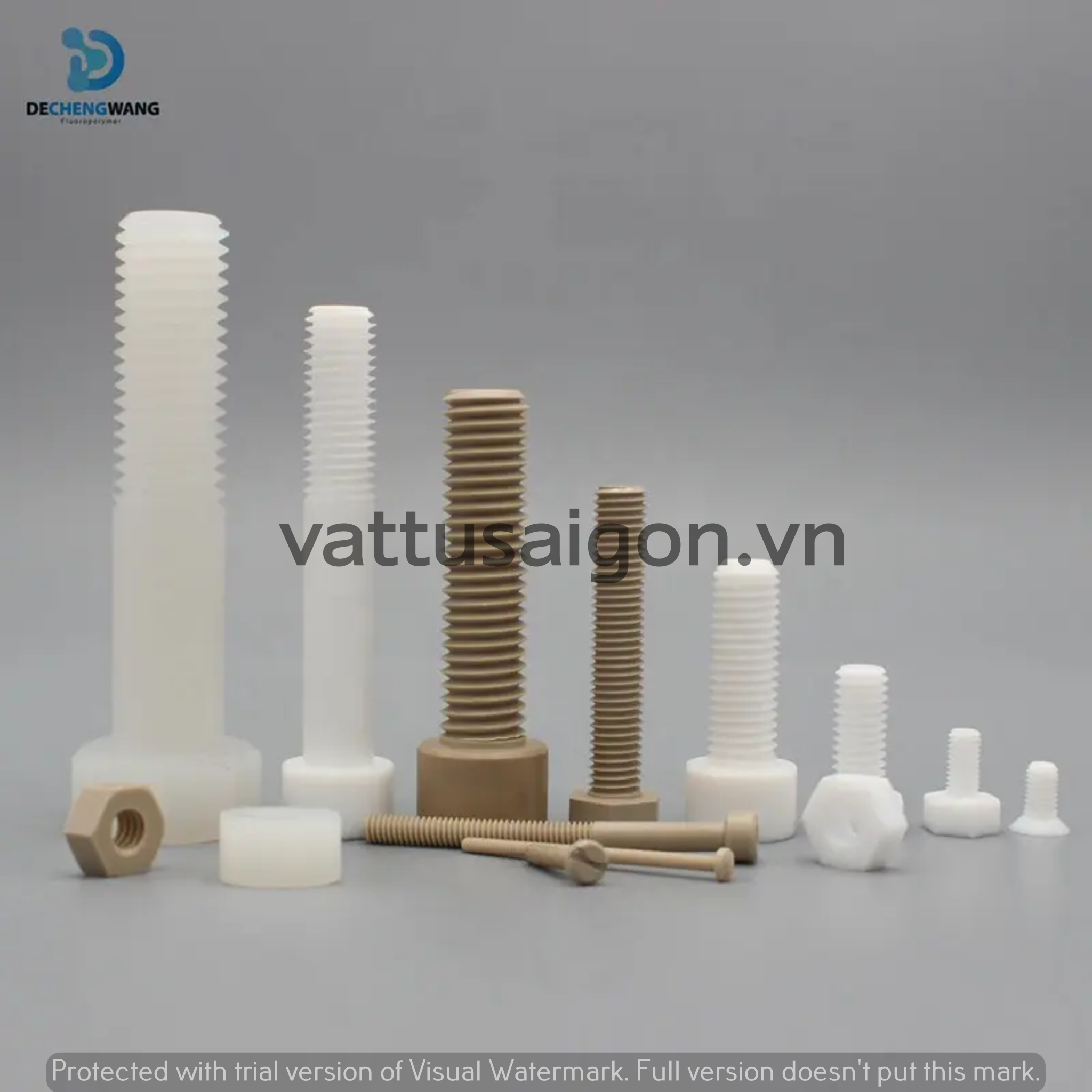 Bulong ốc vít nhựa PTFE / PEEK / PVDF / POM đầu tròn, đầu HEX – Vật Tư ...
