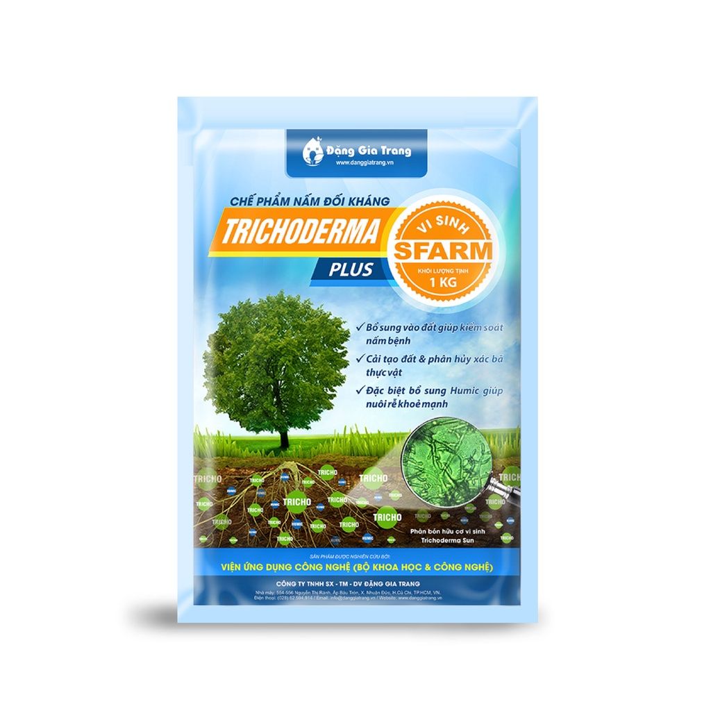 Chế phẩm nấm đối kháng Trichoderma Plus Sfarm - Gói 1KG – KIM NGÂN GIAO