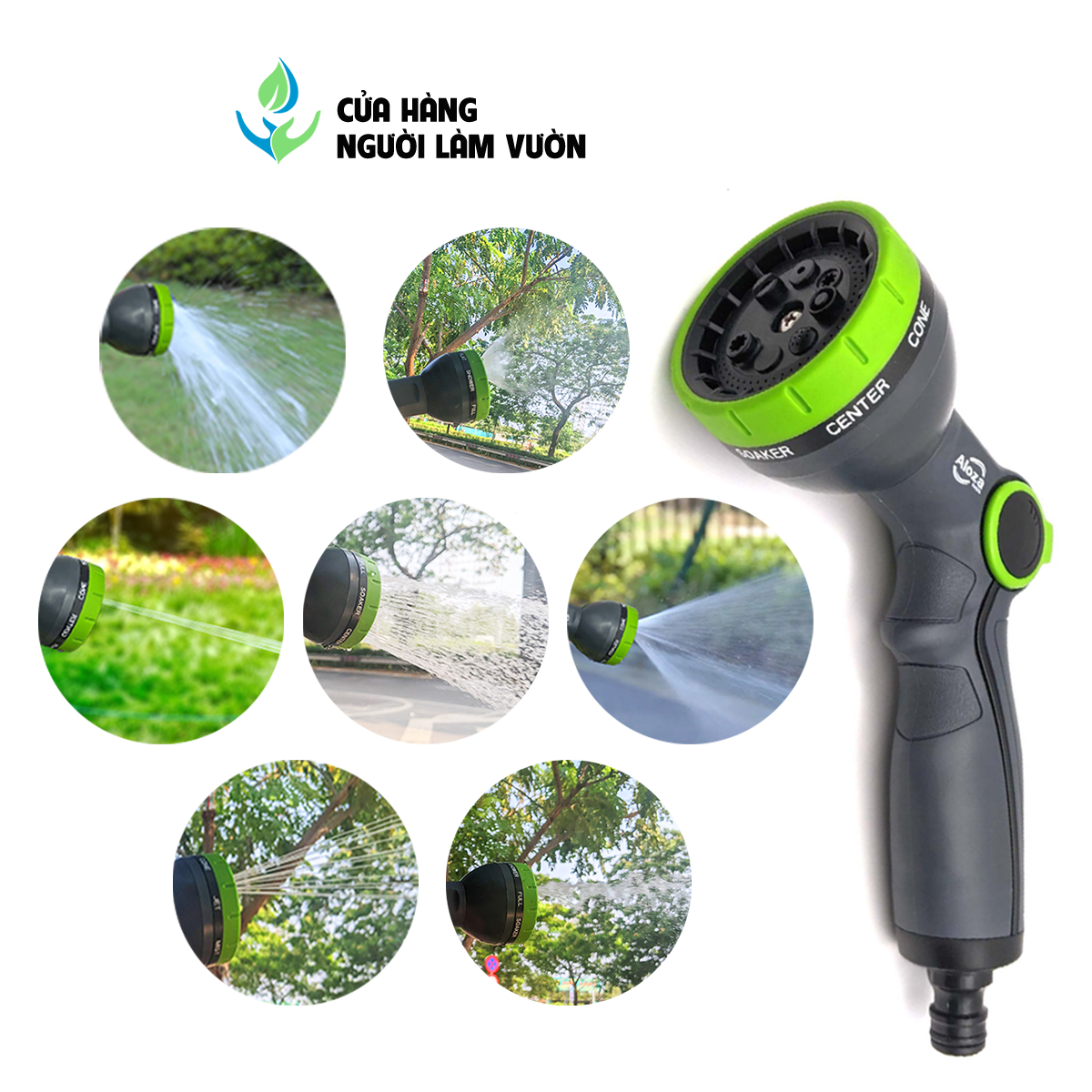 Bộ vòi tưới cây rửa xe – NGƯỜI LÀM VƯỜN