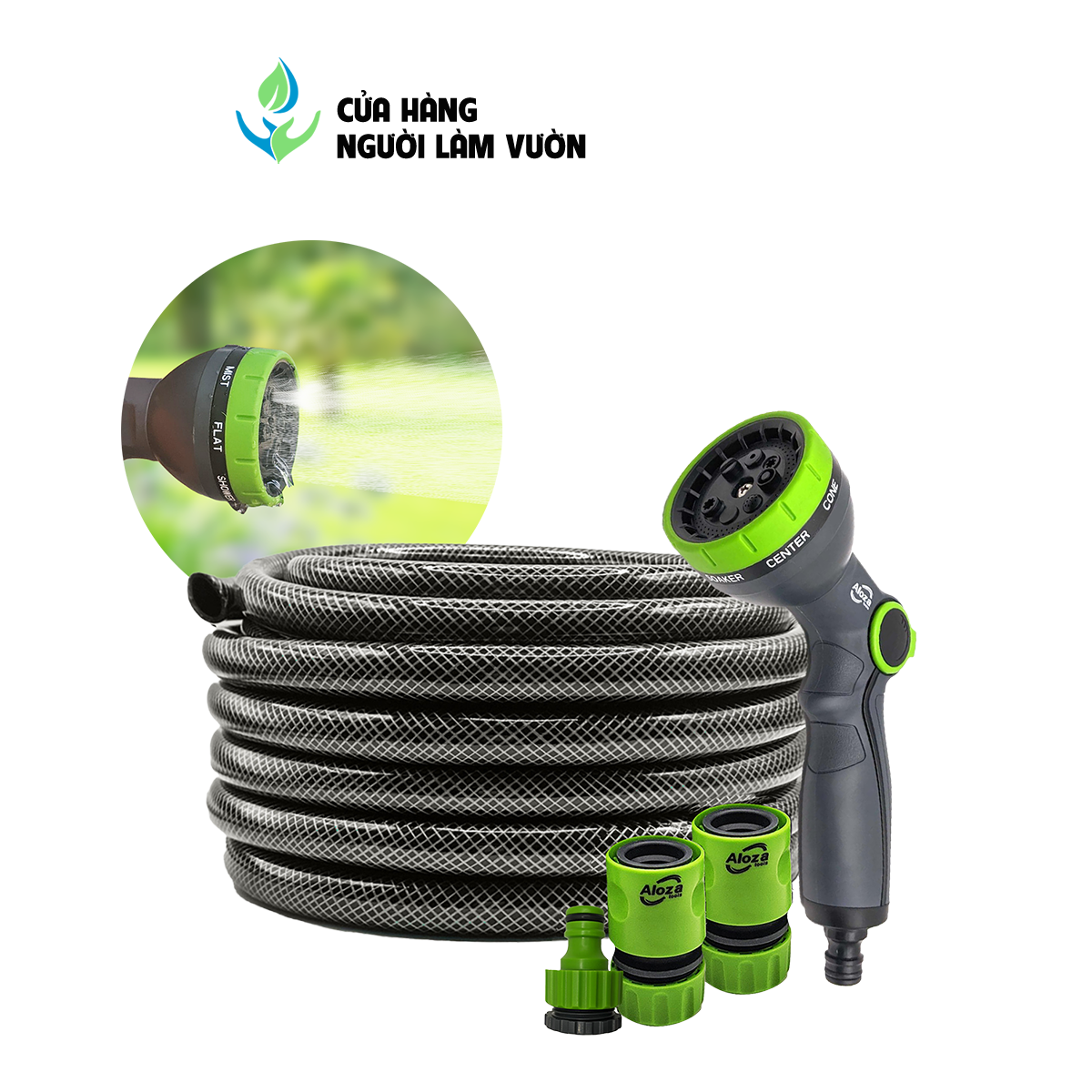 Bộ vòi tưới cây rửa xe – NGƯỜI LÀM VƯỜN