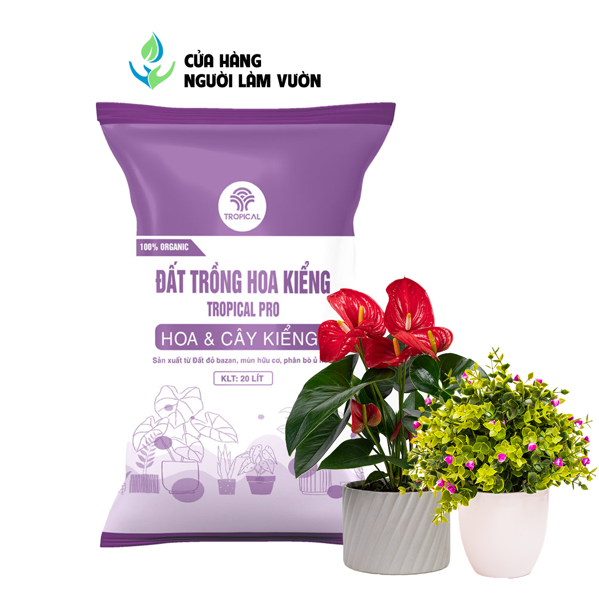 Đất trồng hoa & cây kiểng Tropical Pro kháng bệnh - giữ dinh dưỡng tốt ...