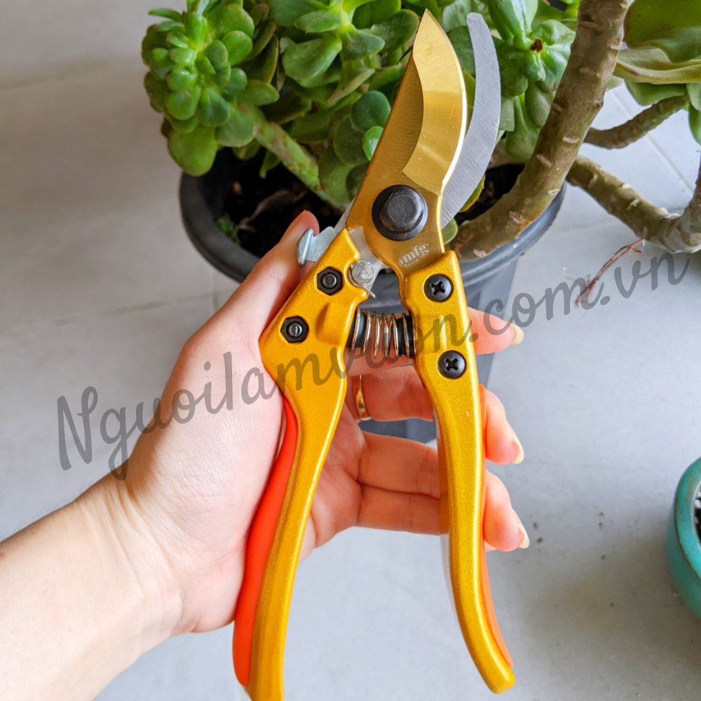 Kéo cắt cành lưỡi thép sắc bén không gỉ thương hiệu MFG tay cầm nhựa c ...