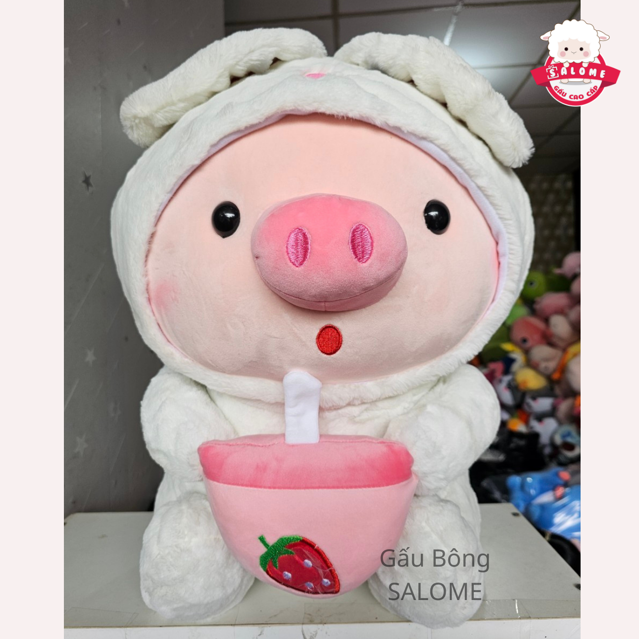 Gấu Bông Heo Cosplay Ôm Bình Sữa SALOME, Thú Nhồi Bông Cao Cấp – Xưởng ...