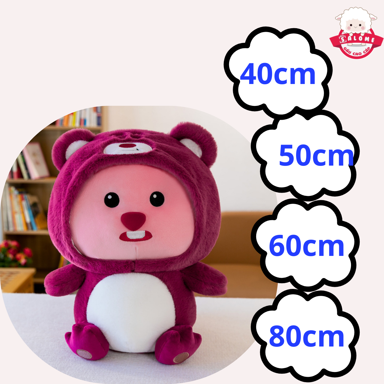 Gấu Bông Loopy Cosplay Gấu Dâu SALOME, Thú Nhồi Bông Hải Ly Loopy ...