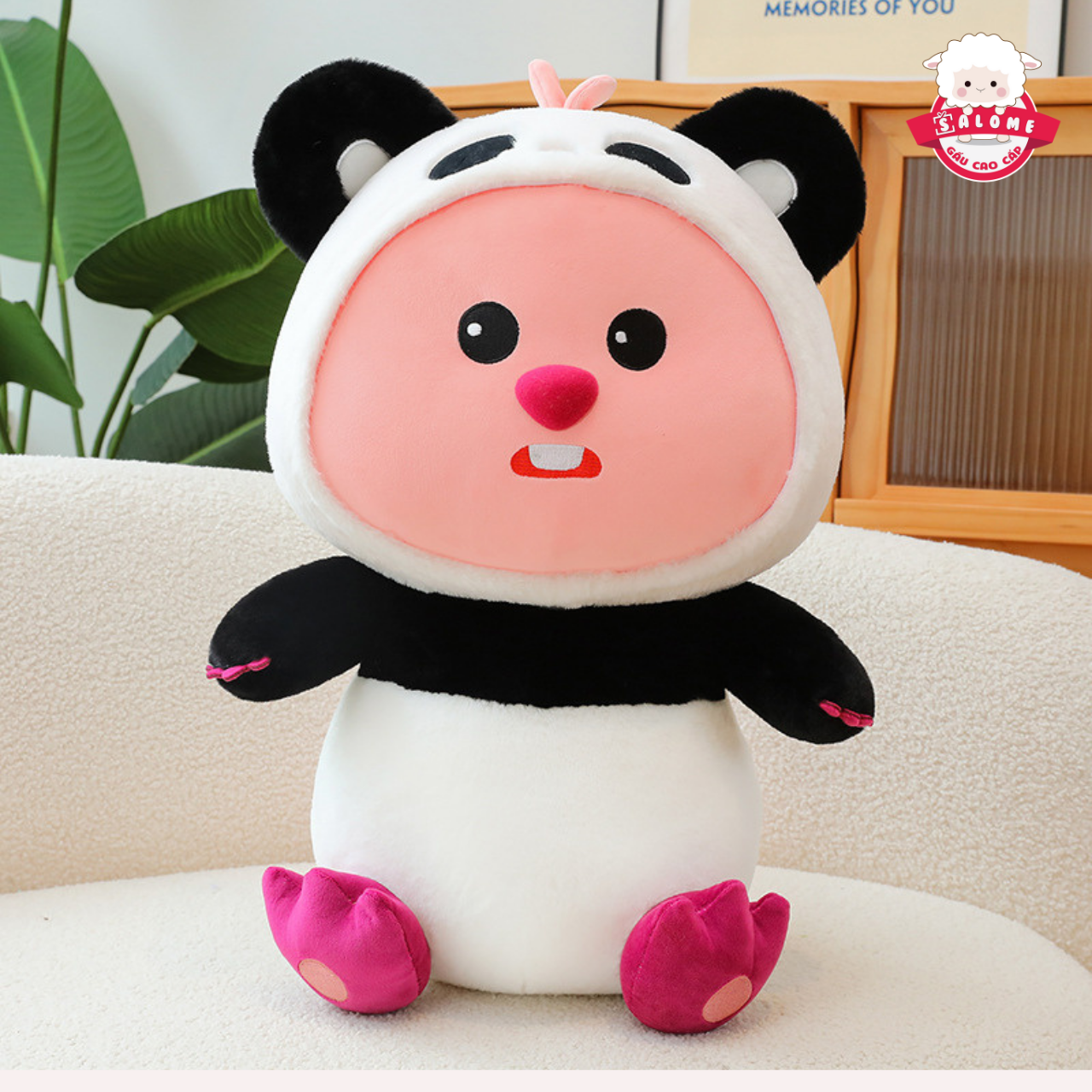 Gấu Bông Loopy Cosplay Đội Mũ Mặc Áo Kuromi, Ong Vàng, Gấu Trúc SALOME ...