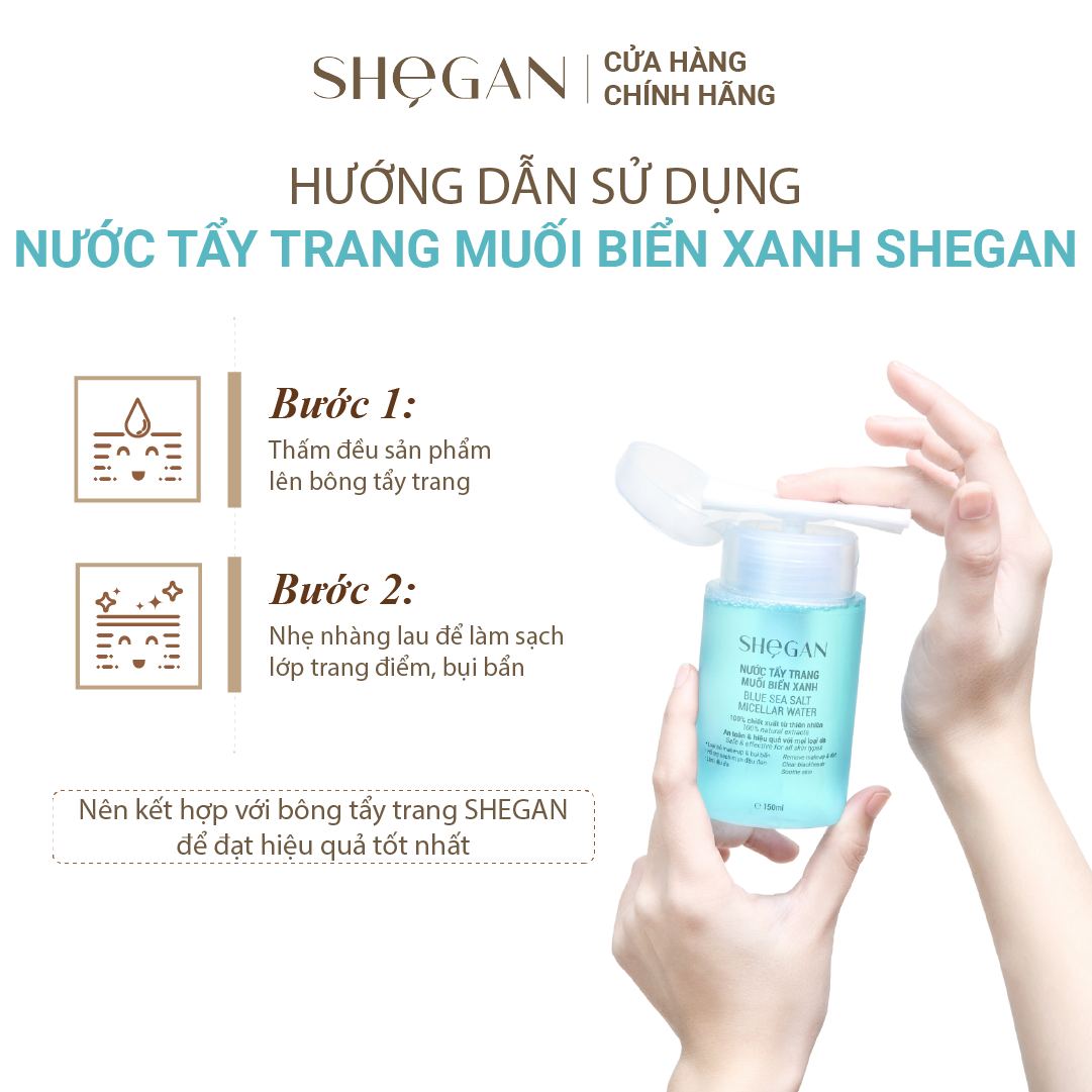 NƯỚC TẨY TRANG MUỐI BIỂN XANHBLUE SEA SALT MICELLAR WATER (150ml) – SHEGAN